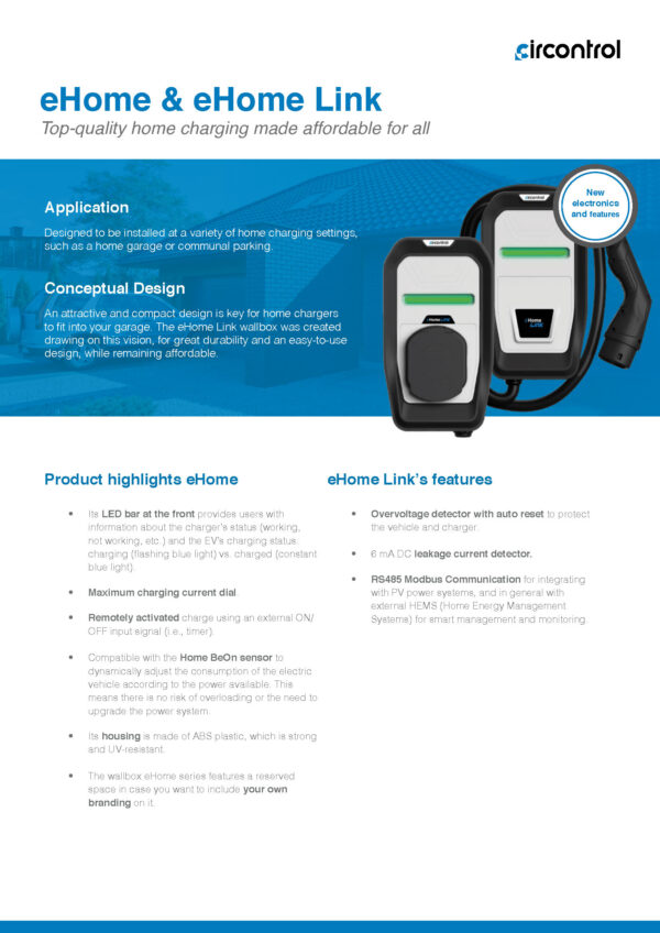 Wallbox eHome & eHome LINK - AOS - EV Charger